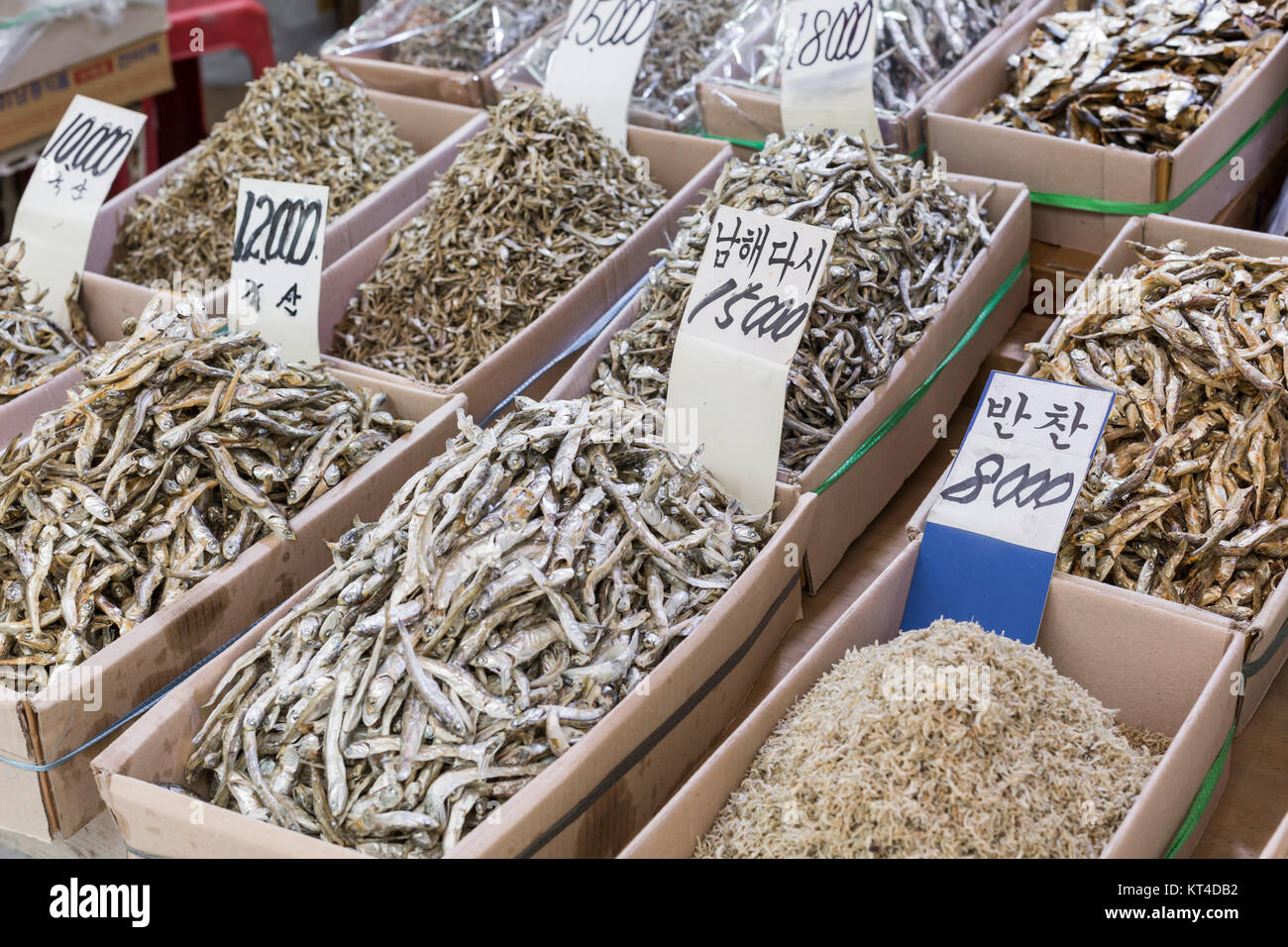 Dried fish market in South Korea Stock Photo - Alamy