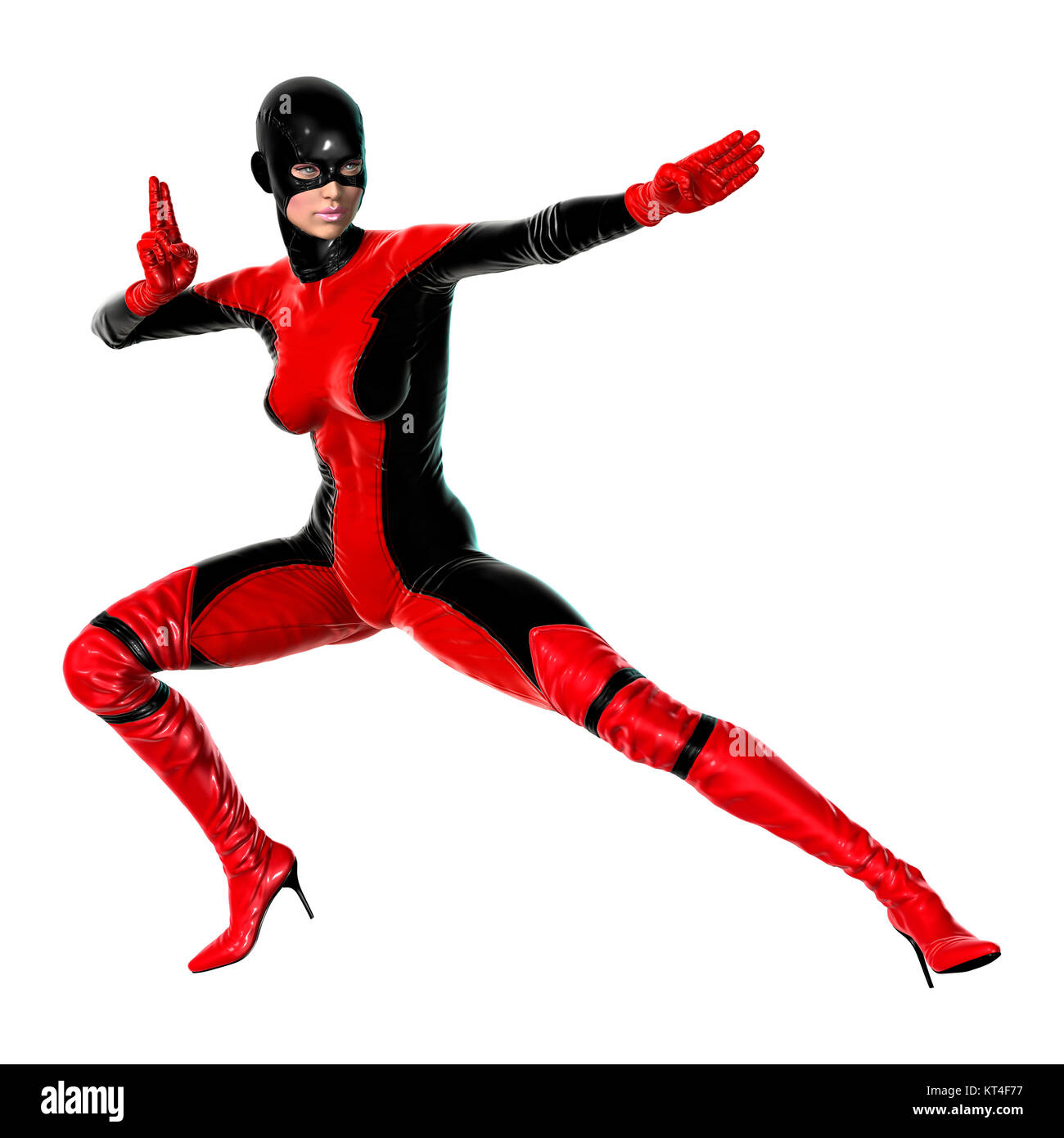 Super hero woman fighting hi-res stock photography and images - Alamy