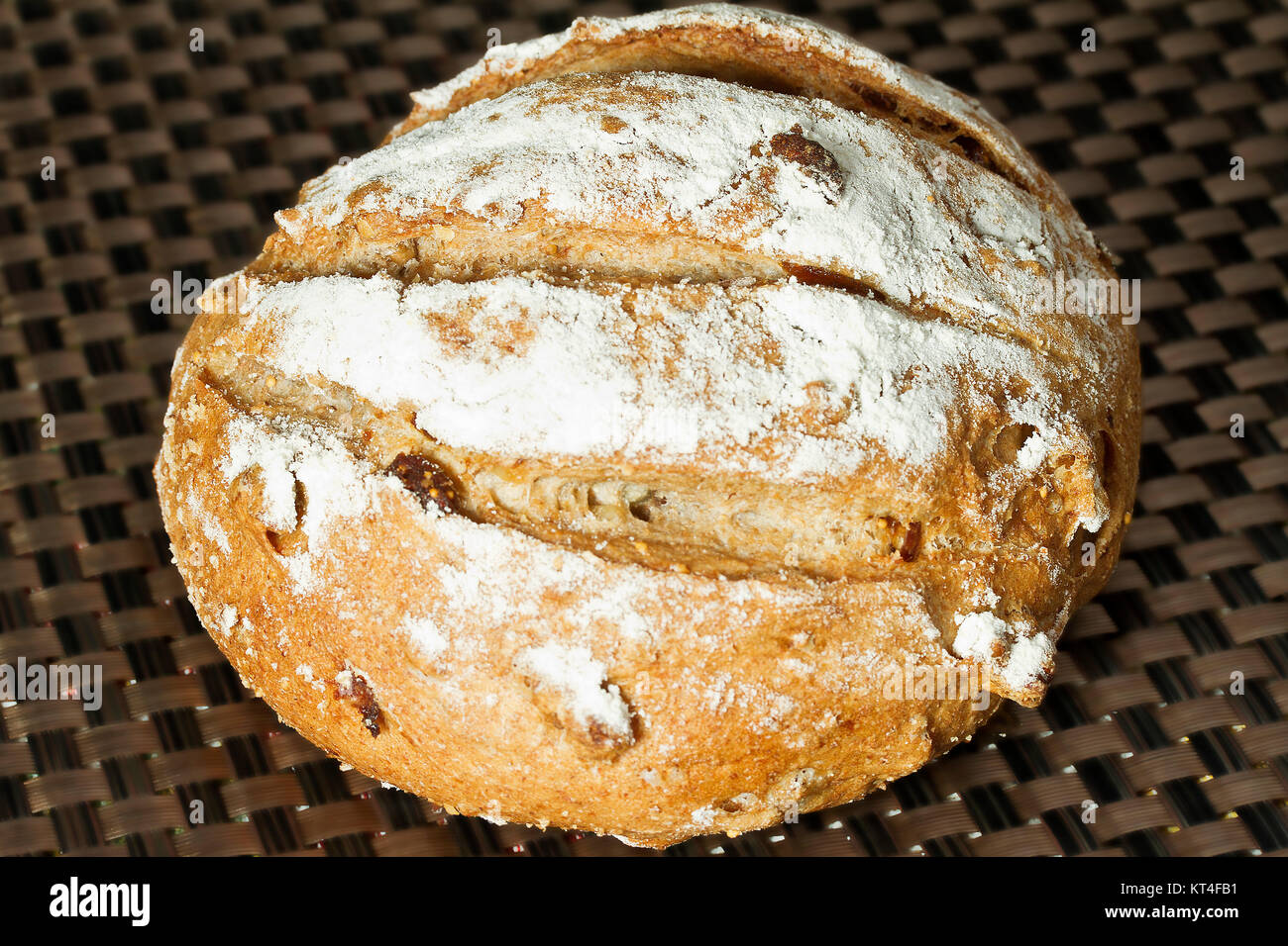 Italian whole bread round fig stuffed Stock Photo - Alamy