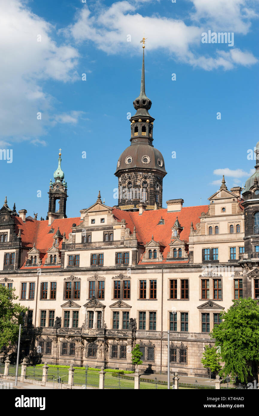 Closeup on Dresden Castle or Royal Palace (Residenzschloss) in Dresden ...