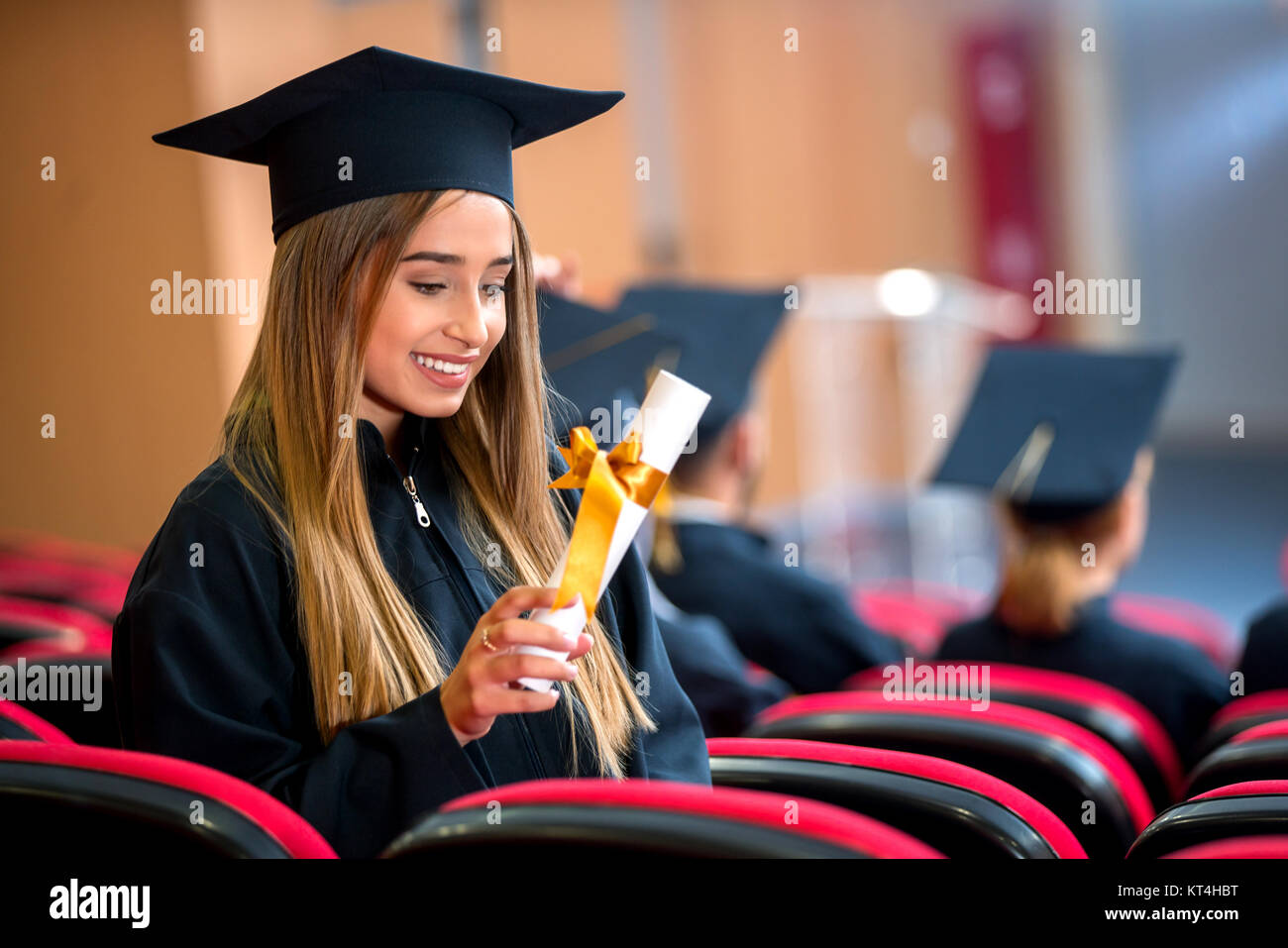 education, graduation, technology and people concept - group of happy ...