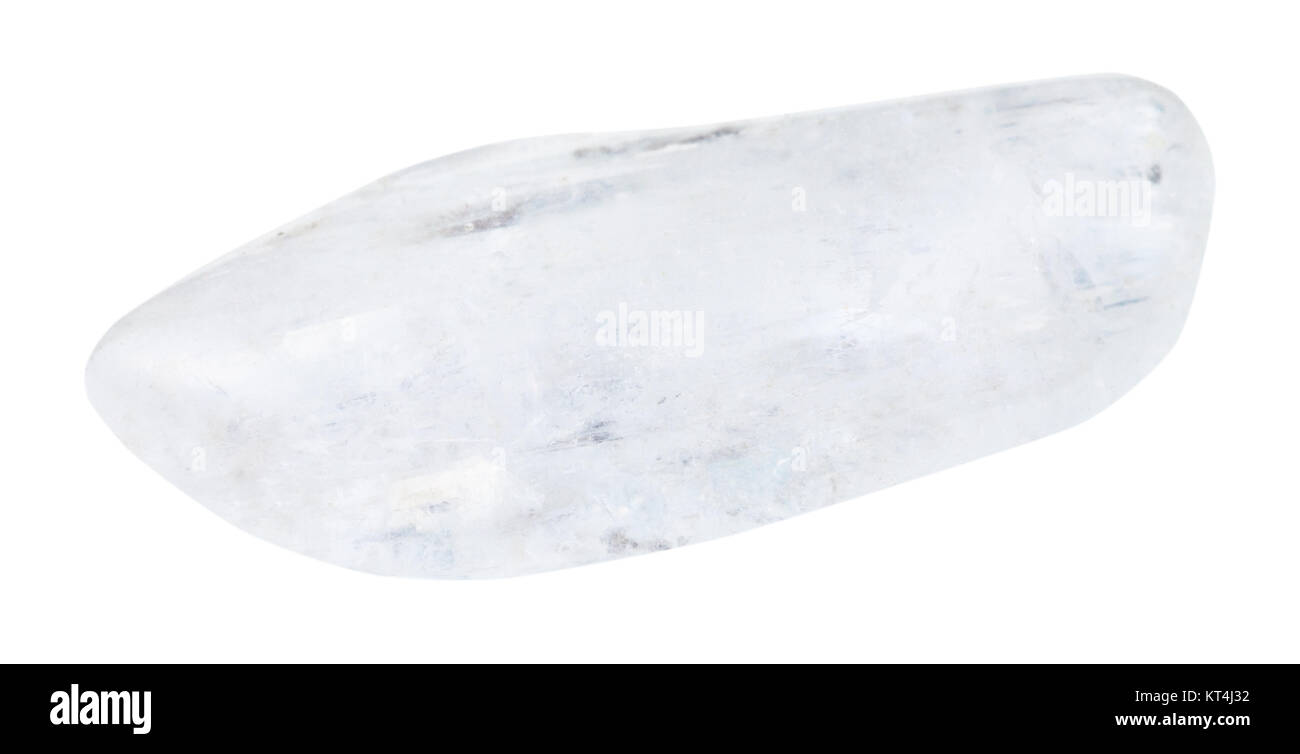 tumbled Natrolite stone isolated Stock Photo - Alamy