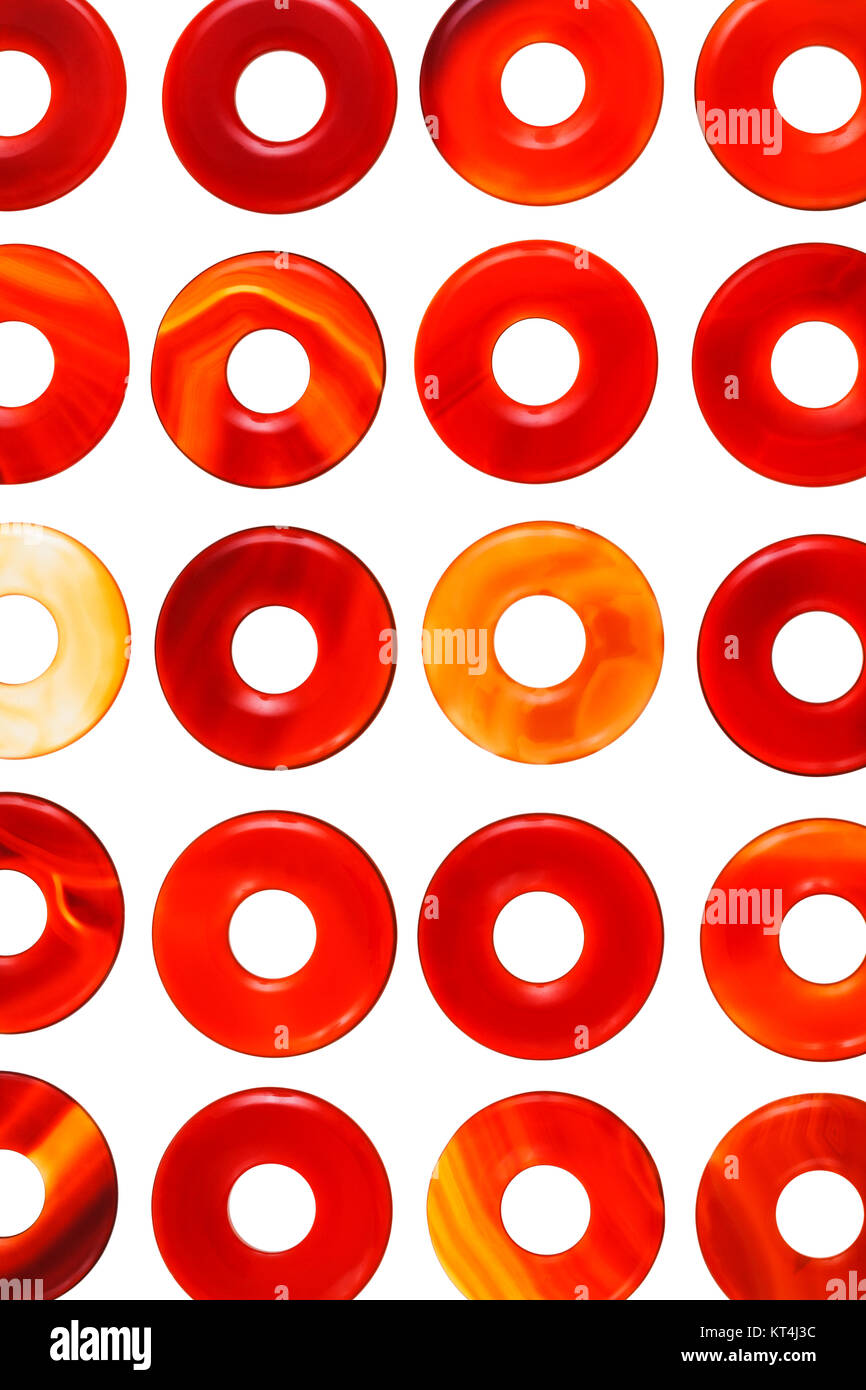 set from polished donut shape agate stone circles Stock Photo - Alamy