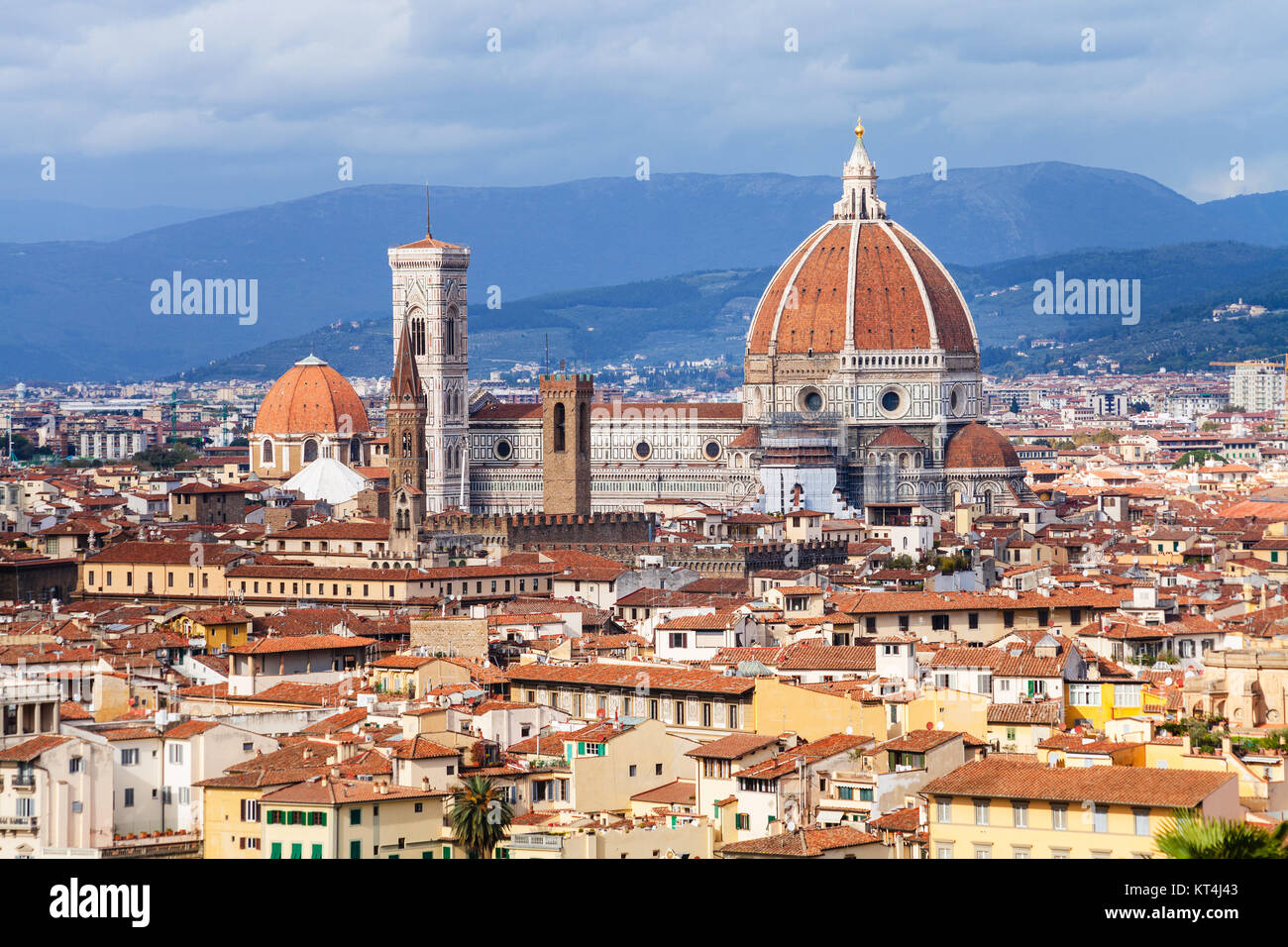 above view of Florence city with Duomo Stock Photo - Alamy