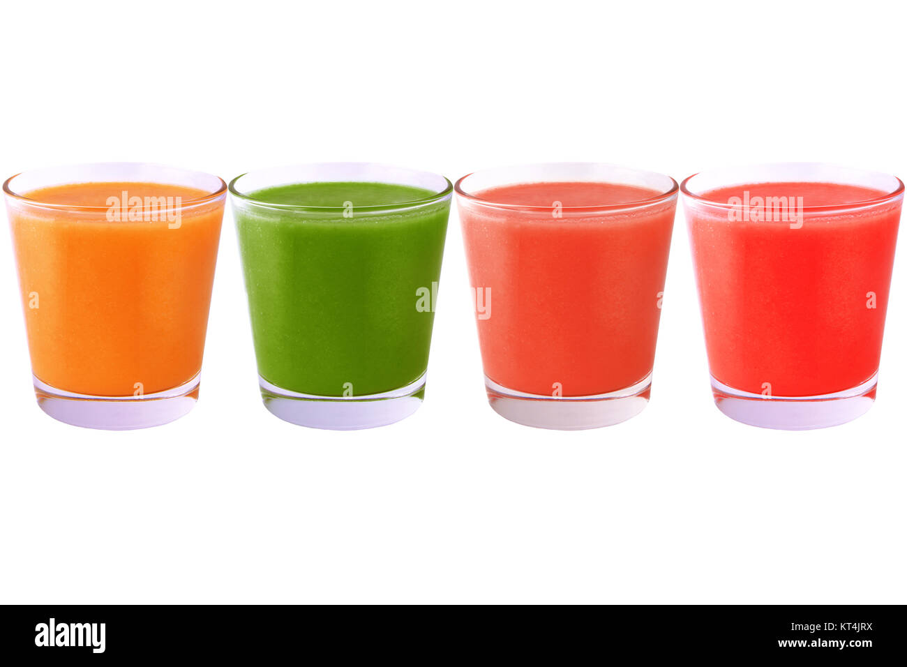 Collection of colored juice isolated on white background Stock Photo ...