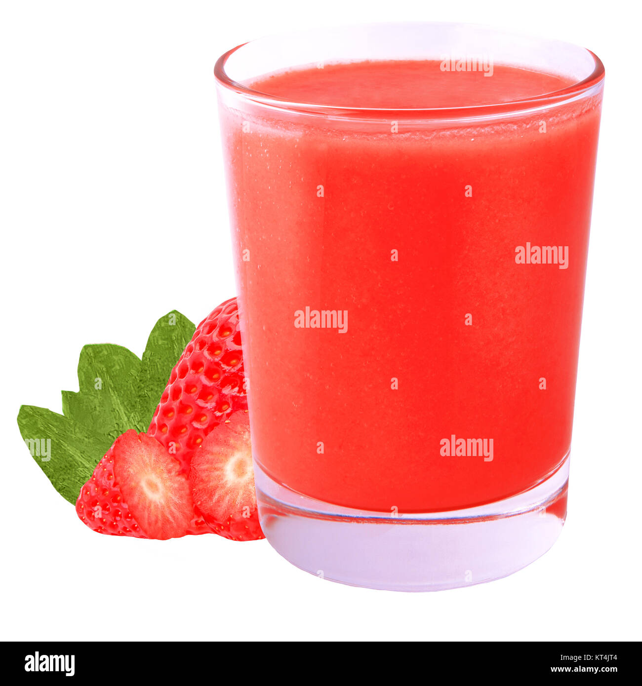 Glass juice strawberry design Cut Out Stock Images & Pictures - Alamy