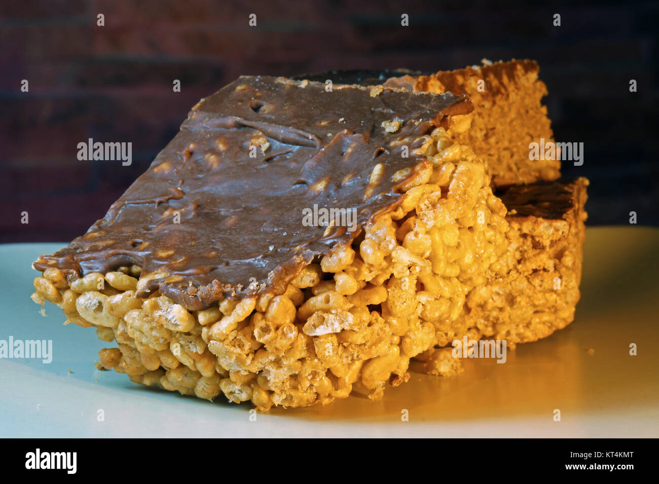 Chocolate biscuits close up on color background Stock Photo - Alamy