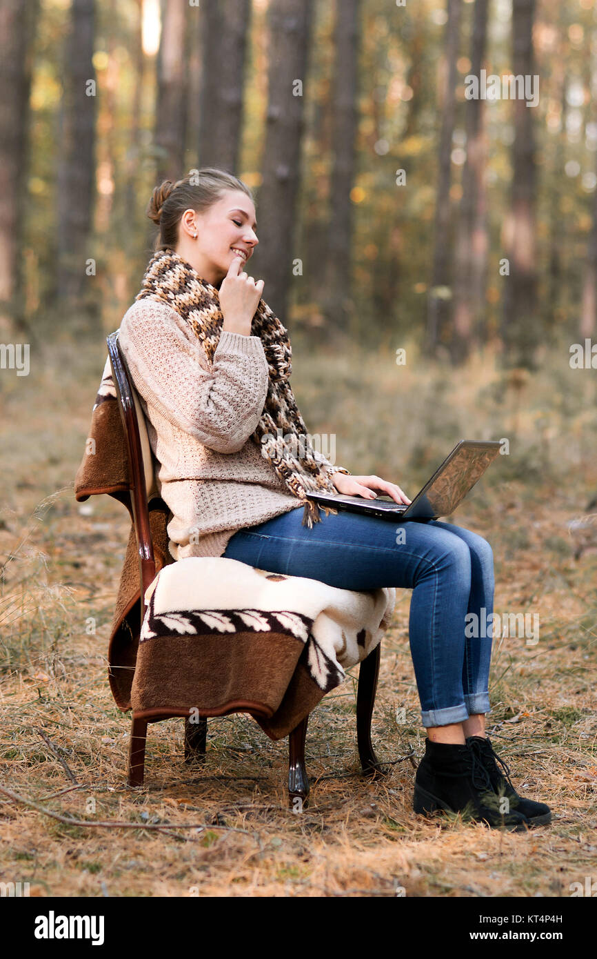 Happy,smiling,cheerful girl received a letter from beloved dear Man ...