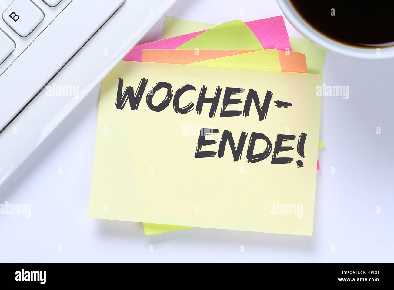 weekend relax leisure work business desk Stock Photo - Alamy