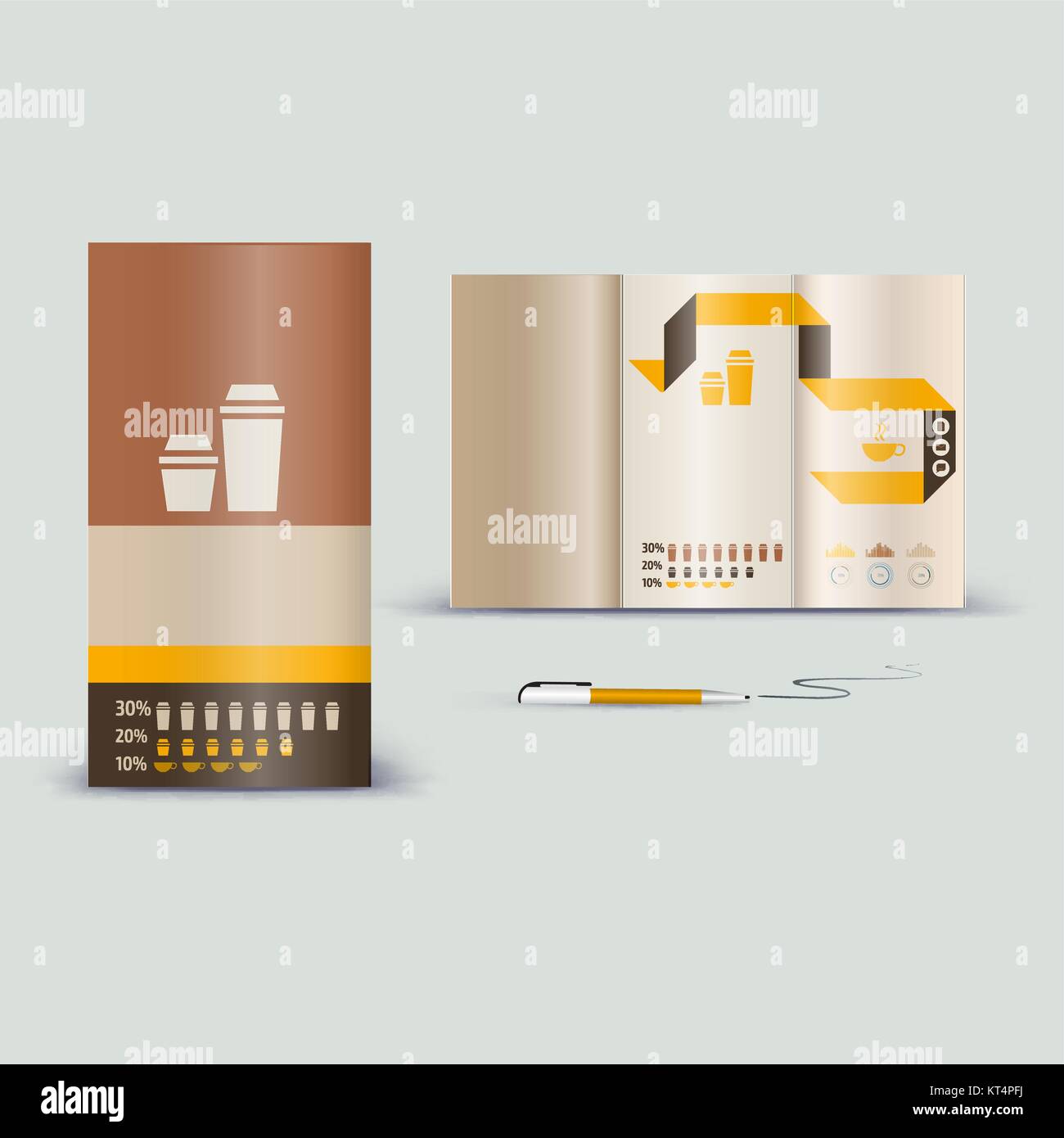 Corporate booklet promotion template with color elements. Vector ...