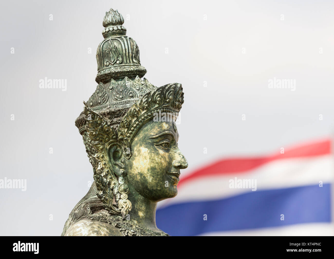 The Stupa at the top of Wat Saket, also known as the Golden Mount, in the historic district of ...
