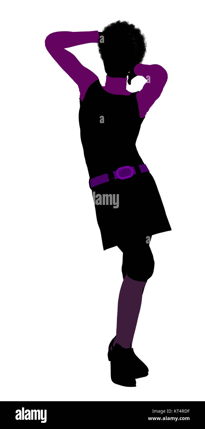 African American go go dancer silhouette on a white background Stock ...