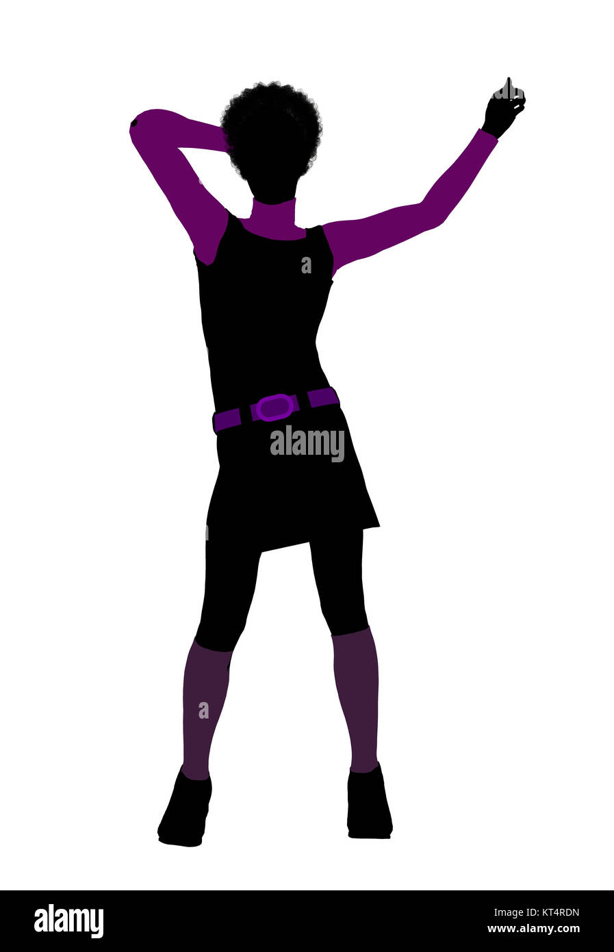 African American go go dancer silhouette on a white background Stock ...