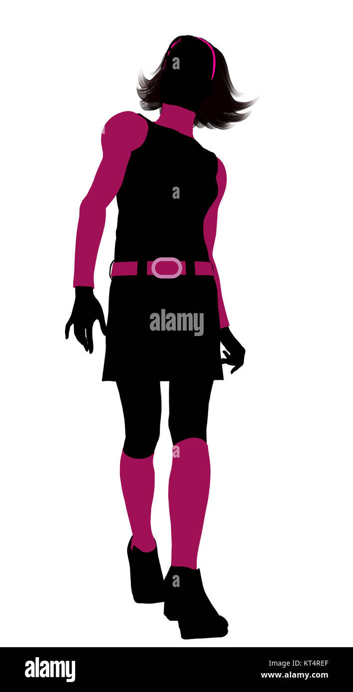 Go go dancer silhouette on a white background Stock Photo - Alamy