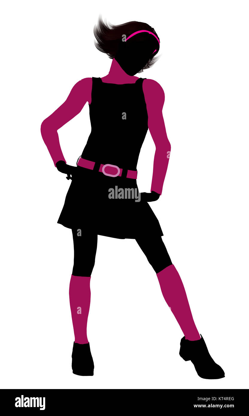 Go go dancer silhouette on a white background Stock Photo - Alamy
