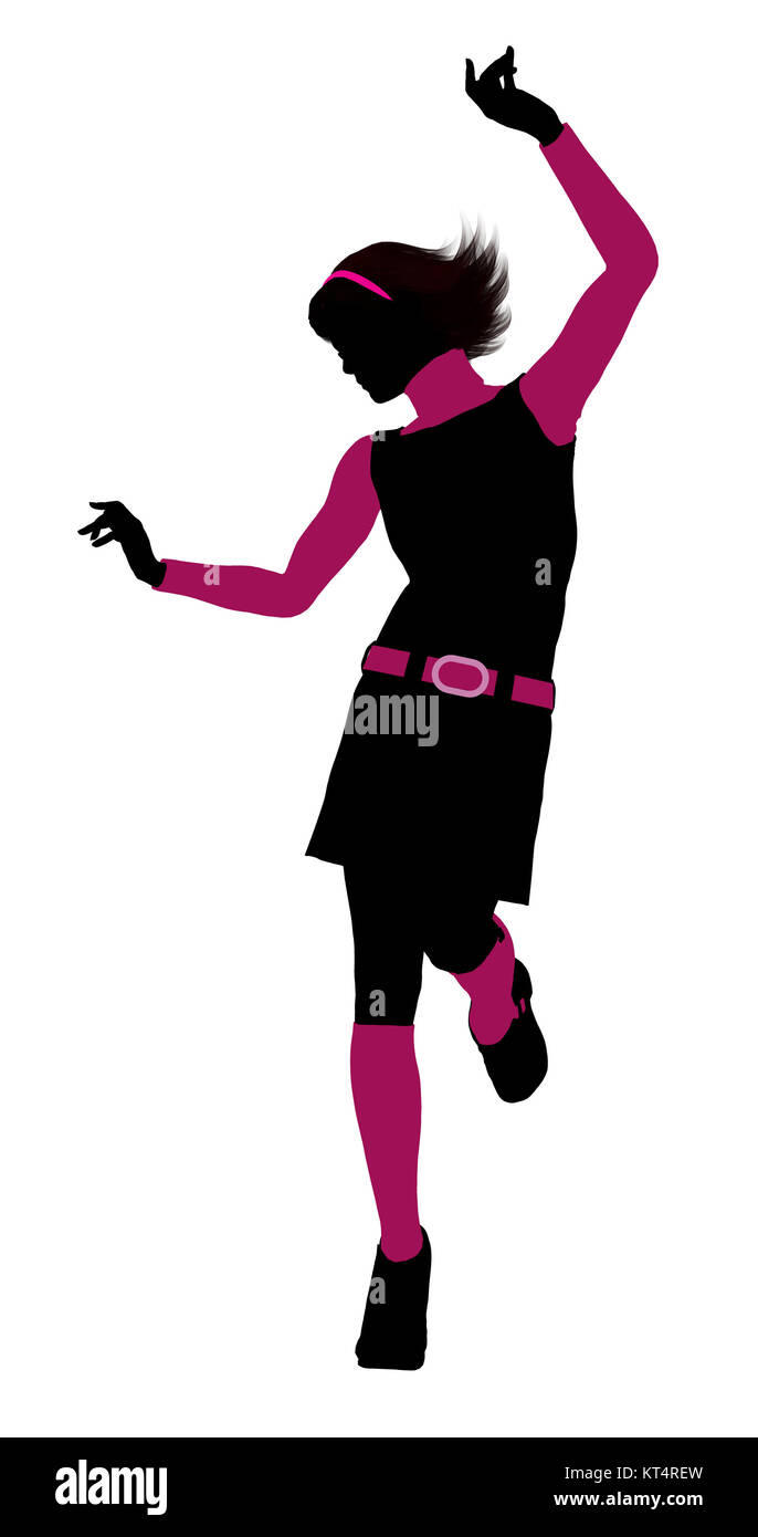 Go go dancer silhouette on a white background Stock Photo - Alamy