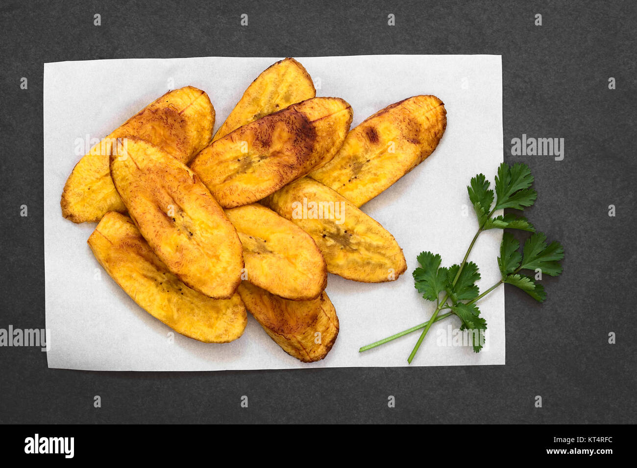 Fried Ripe Plantain Slices Stock Photo - Alamy