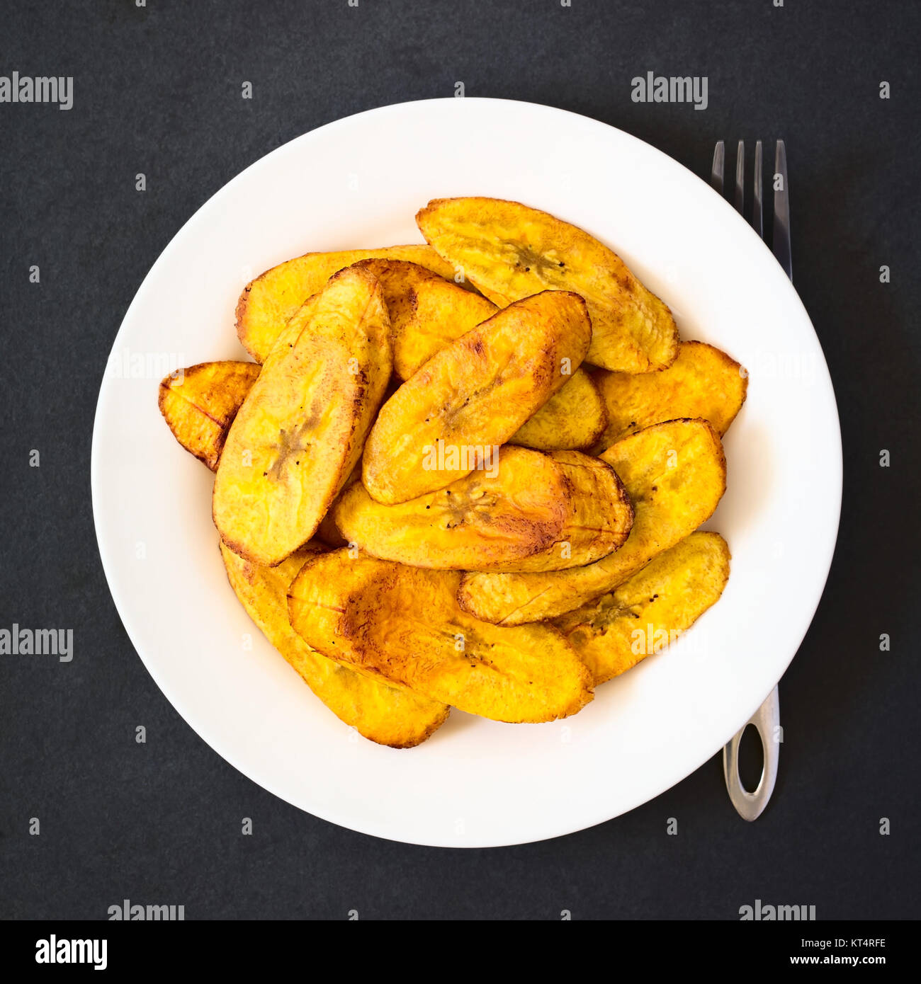 Fried Ripe Plantain Slices Stock Photo - Alamy