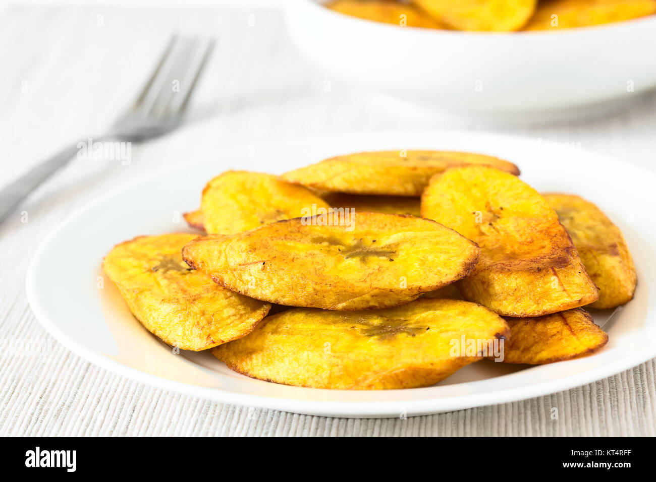 Fried Ripe Plantain Slices Stock Photo - Alamy