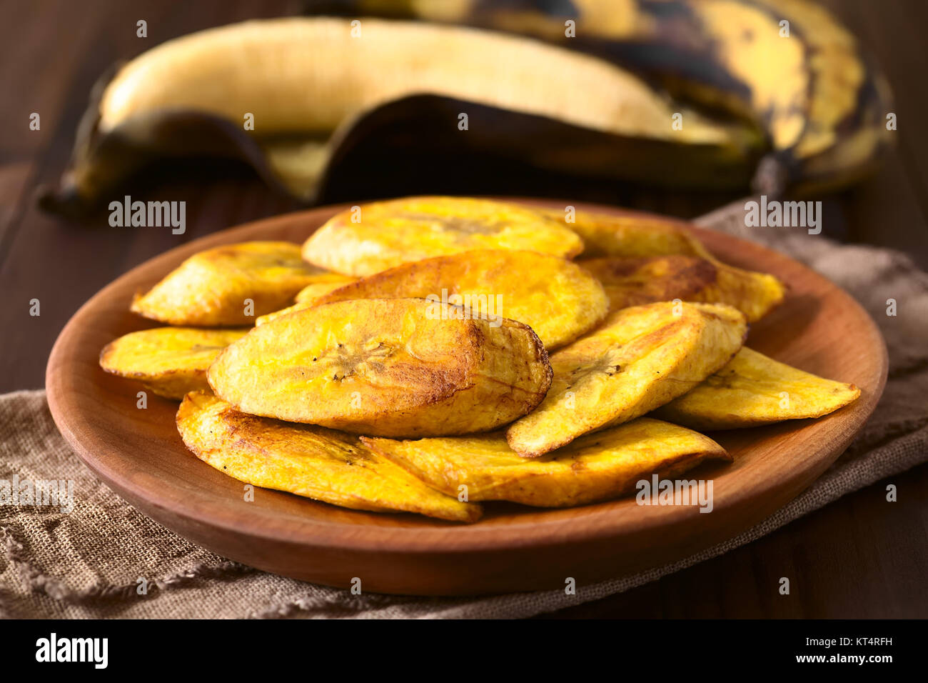 Fried Ripe Plantain Slices Stock Photo - Alamy