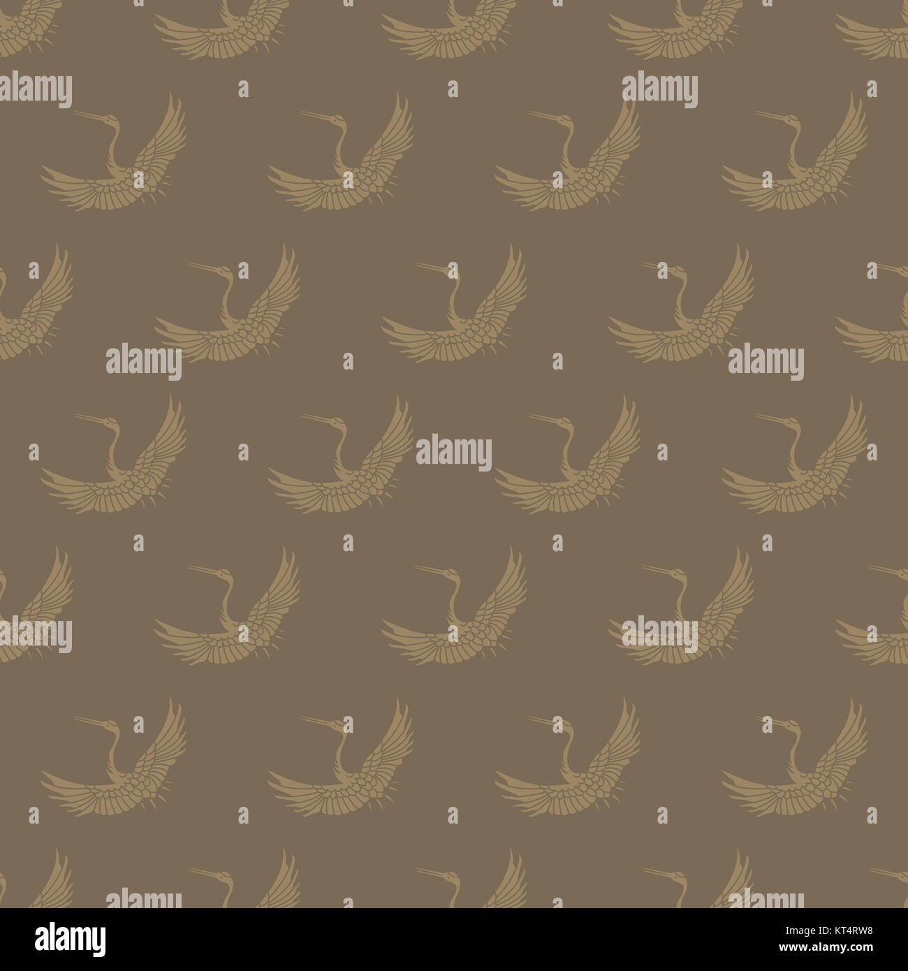 Japanese traditional crane seamless pattern Stock Photo - Alamy