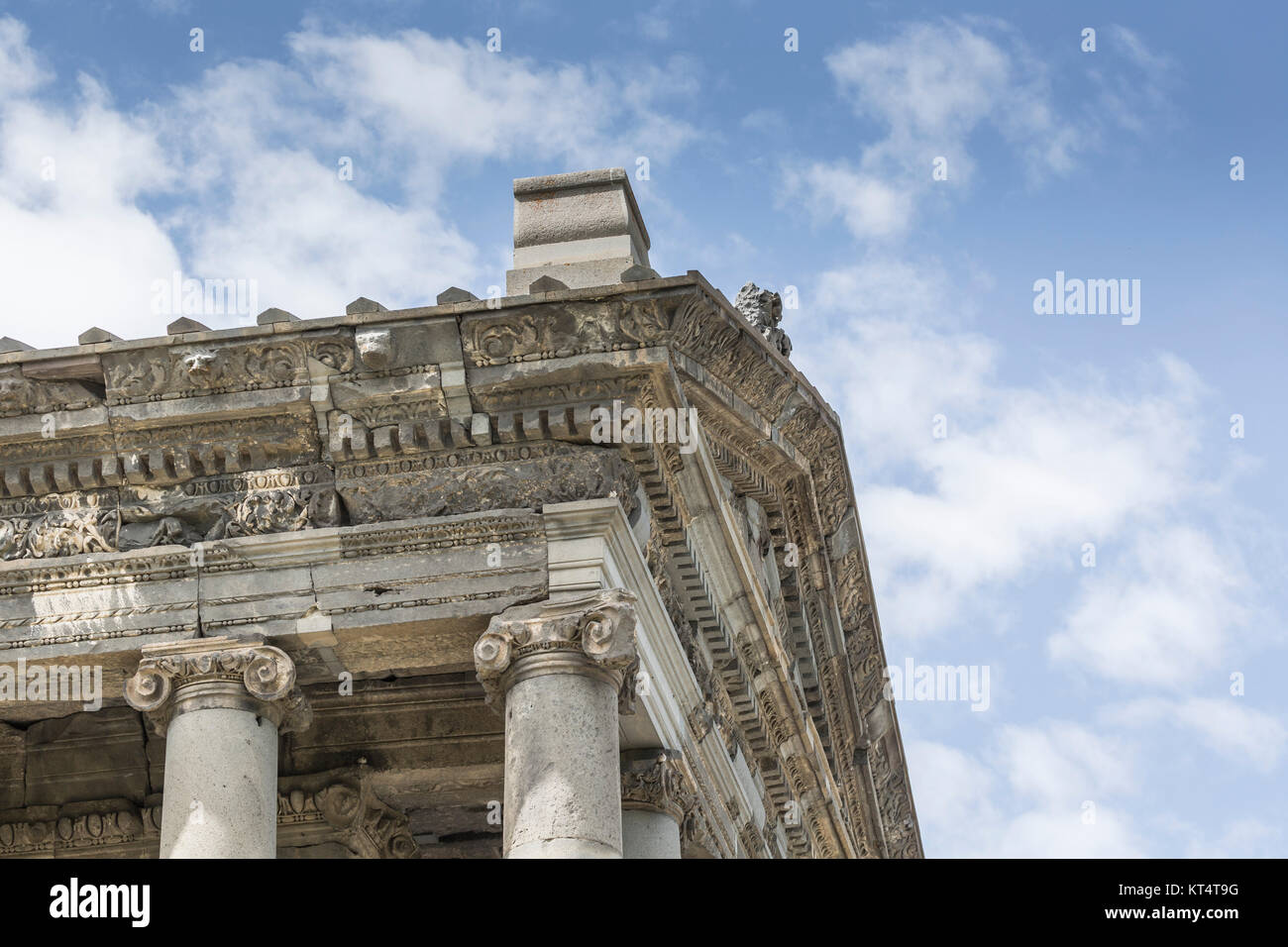 Ancient Garni pagan Temple, the hellenistic temple in Armenia Stock ...