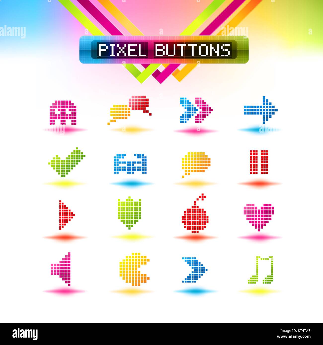 Vector buttons icon set vector. Web symbol set eps 10 Stock Vector ...