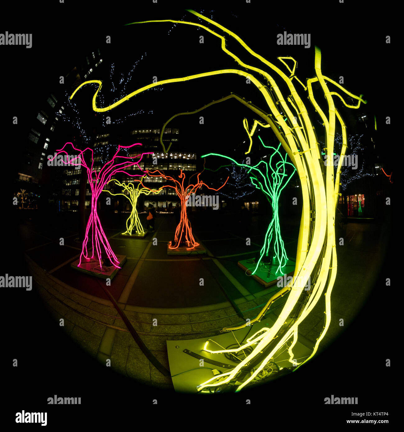 Lumen, Light Traces series by David Ogle, Broadgate Square, London Stock Photo - Alamy