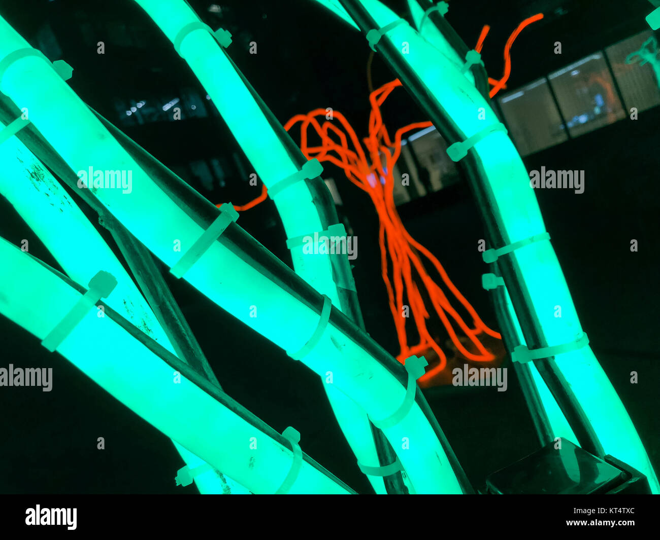 Lumen, Light Traces series by David Ogle, Broadgate Square, London Stock Photo - Alamy