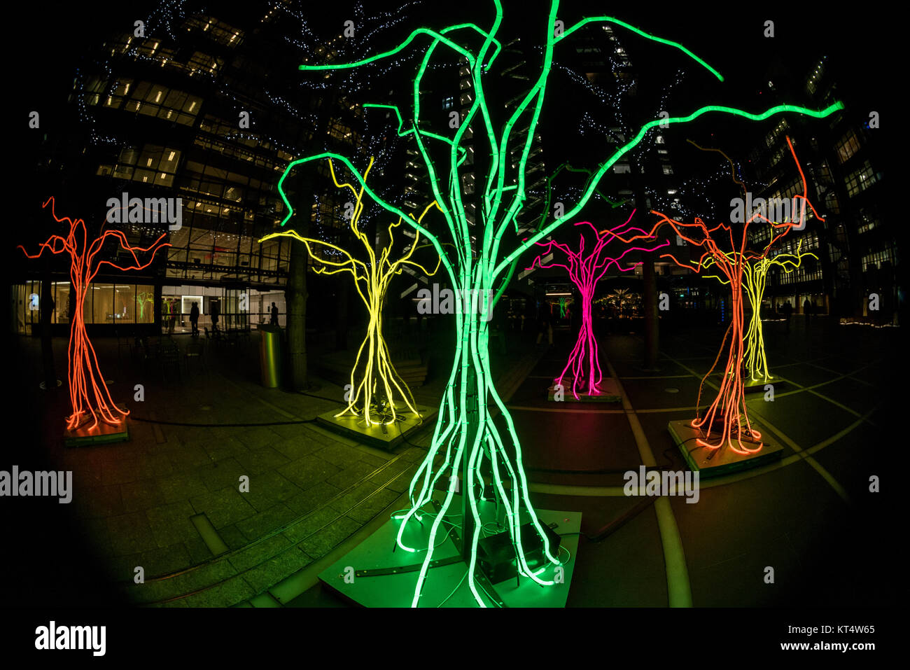 Lumen, Light Traces series by David Ogle, Broadgate Square, London Stock Photo - Alamy