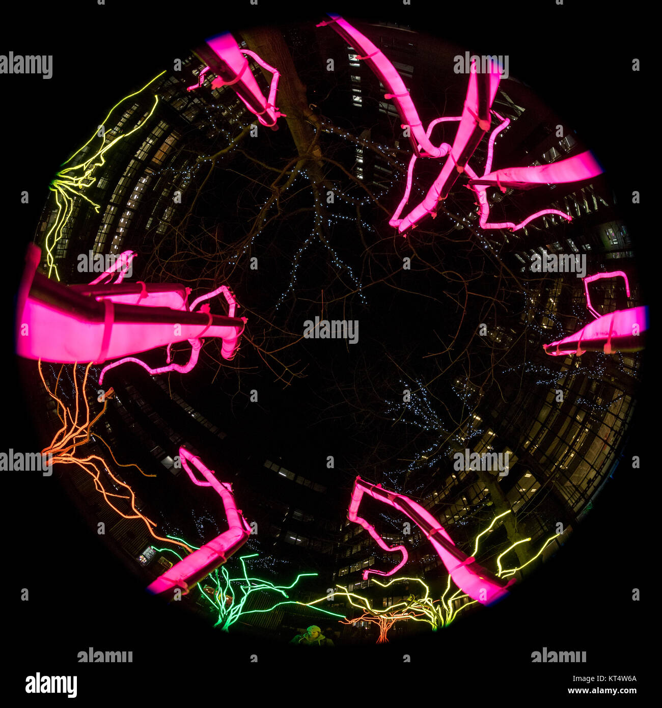 Lumen, Light Traces series by David Ogle, Broadgate Square, London Stock Photo - Alamy