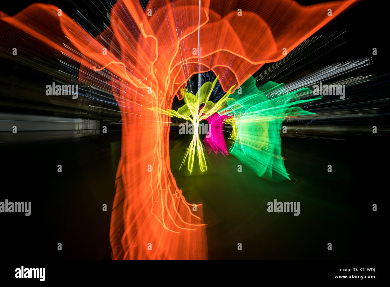Lumen, Light Traces series by David Ogle, Broadgate Square, London Stock Photo - Alamy
