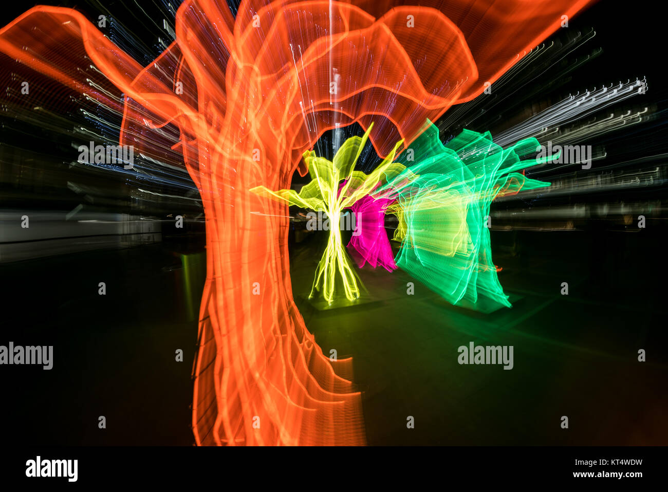 Lumen, Light Traces series by David Ogle, Broadgate Square, London Stock Photo - Alamy