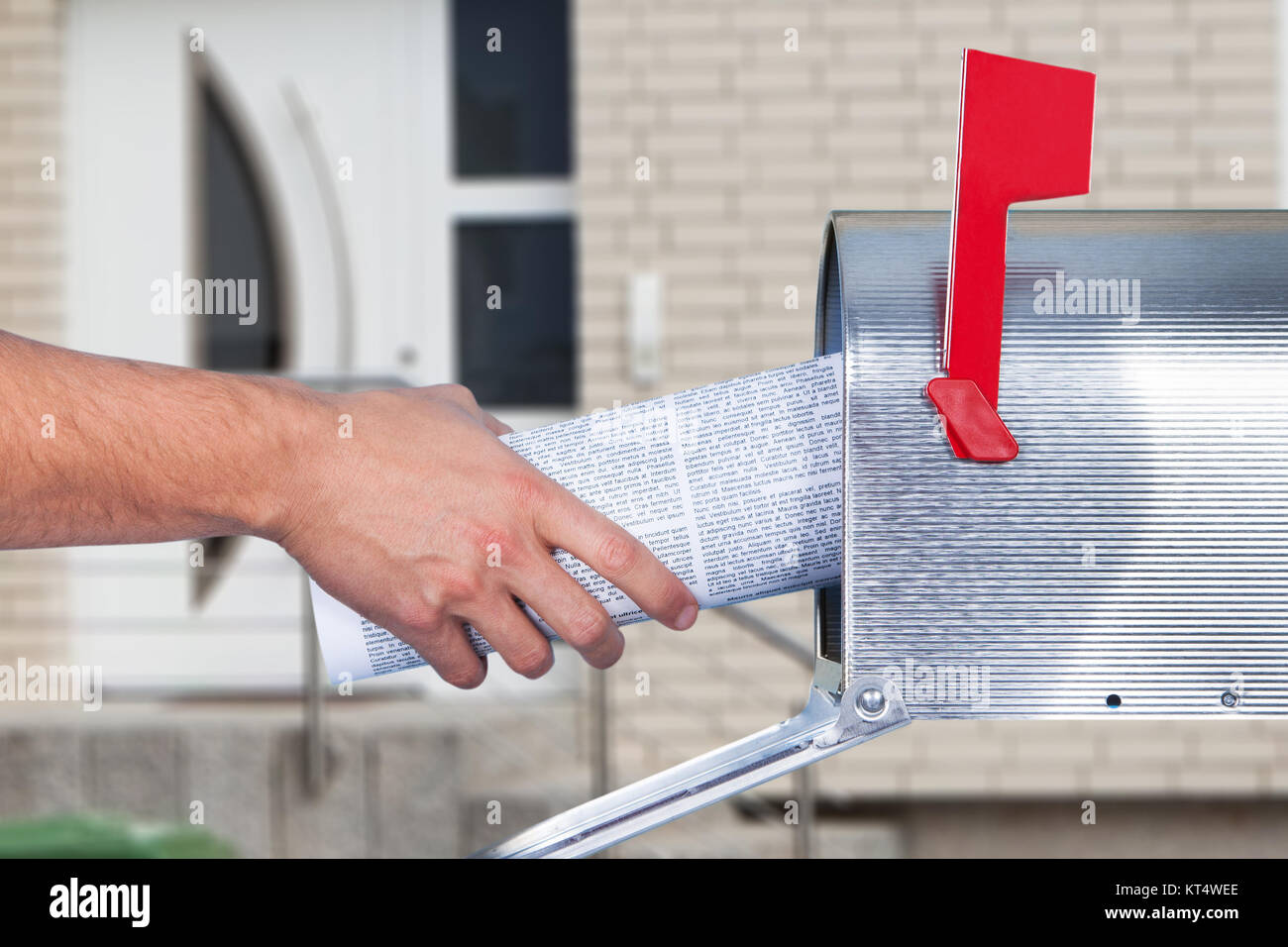Man opening mailbox hi-res stock photography and images - Alamy