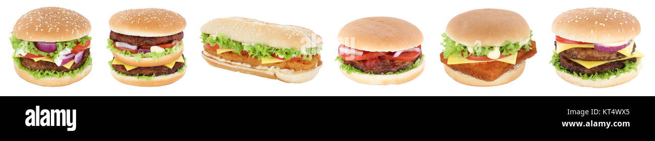 Burger sandwich collage food hi-res stock photography and images - Alamy