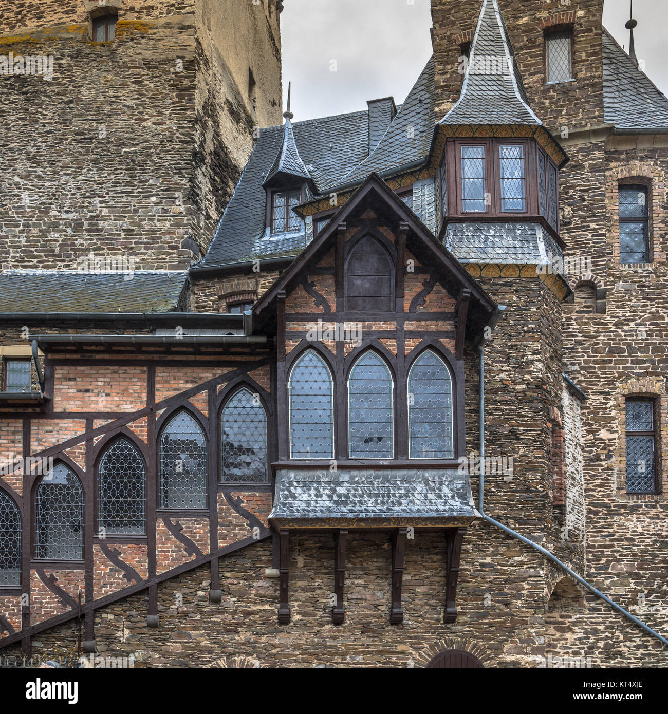 TRIER, GERMANY - FEBRUARY 21, 2017: Detail of medieval cobblestone ...