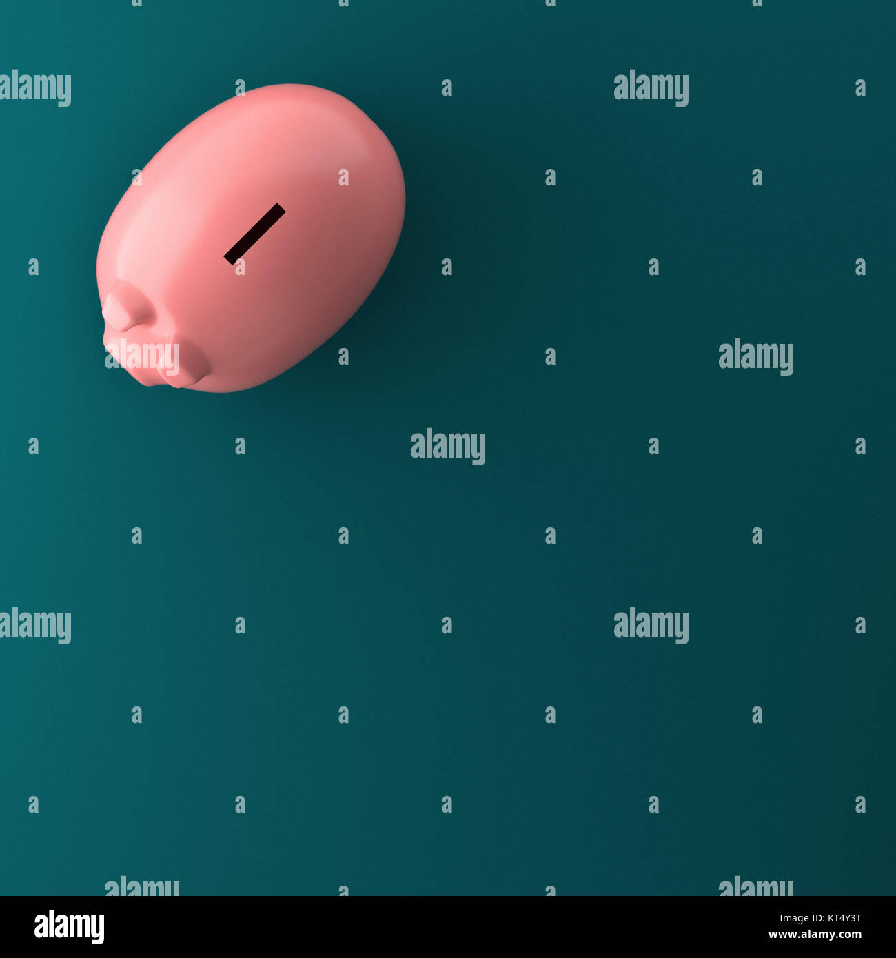 3D RENDERING OF TOP VIEW OF PIGGY BANK Stock Photo - Alamy