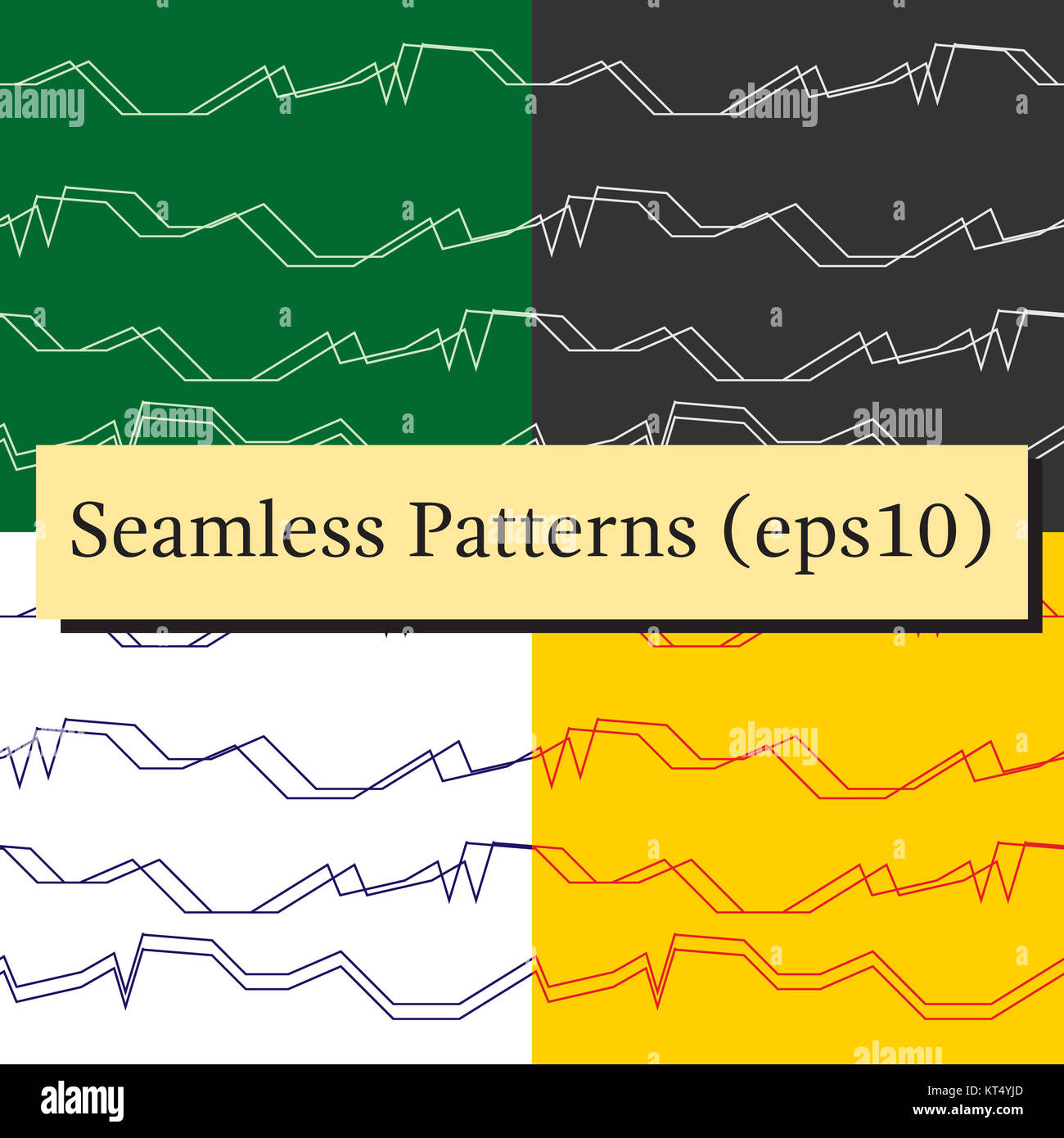 Seamless abstract horizontal lines patterns backgrounds set Stock Photo ...