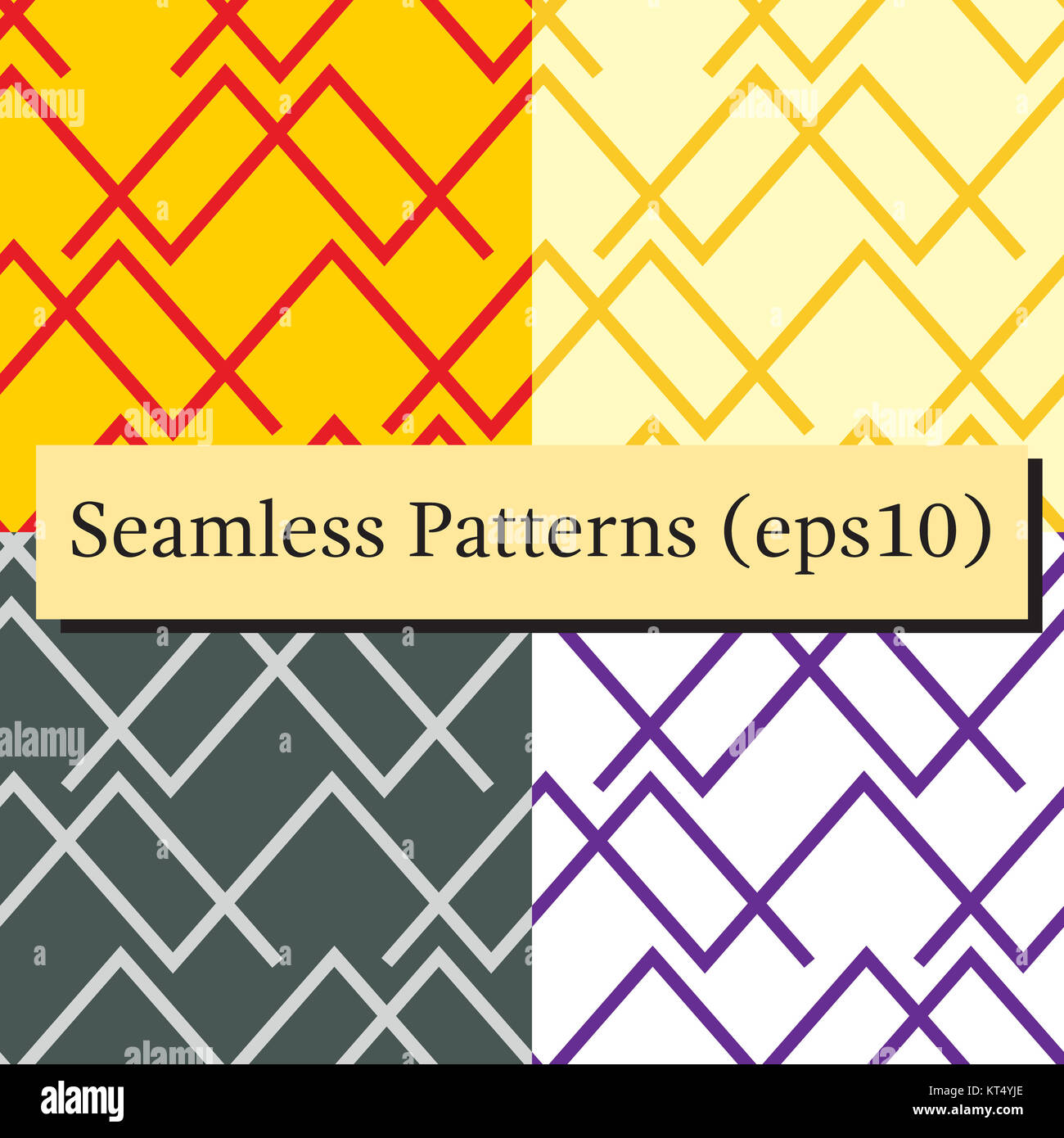 Seamless abstract horizontal lines patterns backgrounds set Stock Photo ...