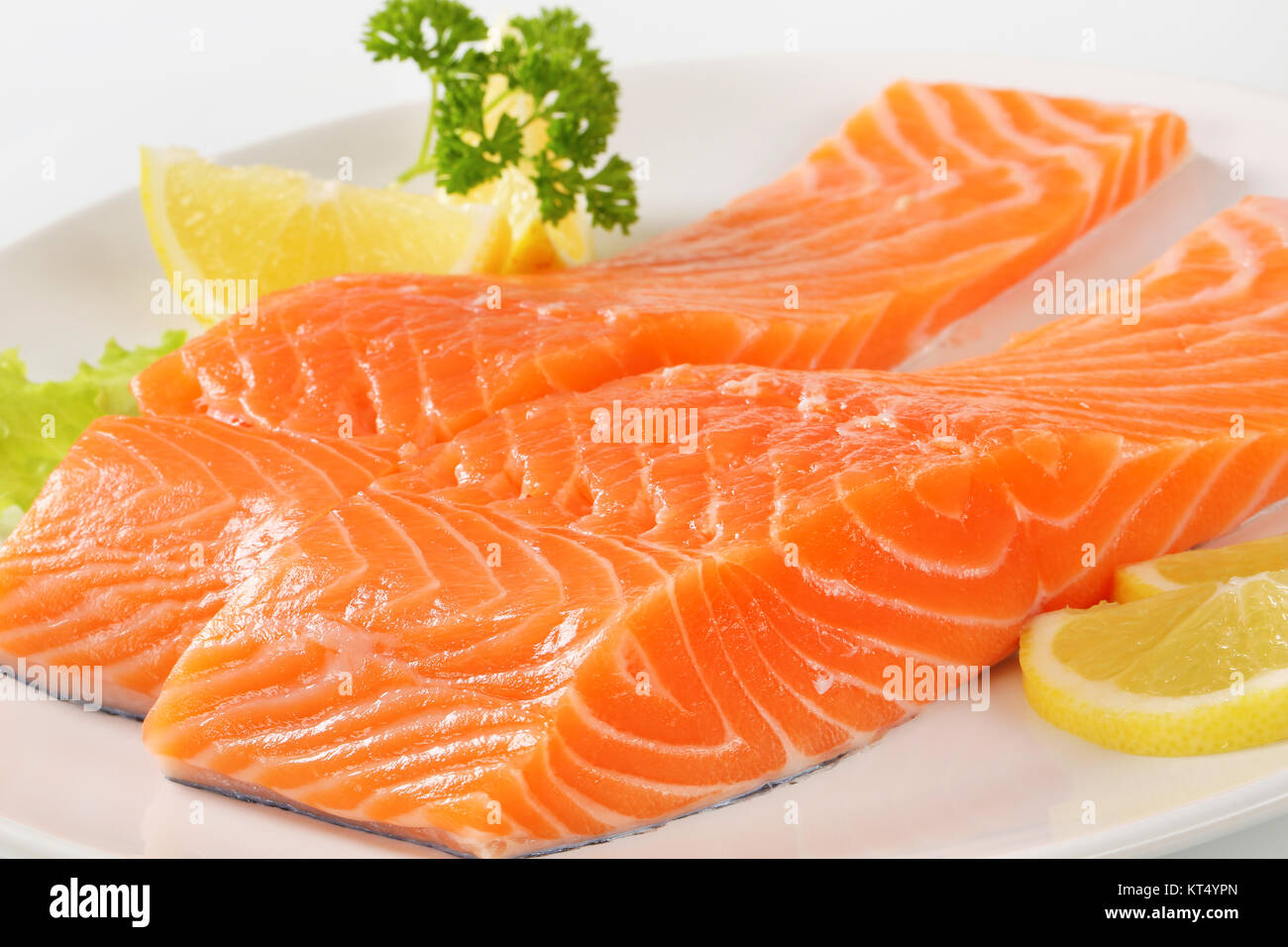raw salmon fillets Stock Photo - Alamy