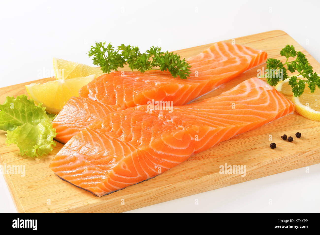 raw salmon fillets Stock Photo - Alamy