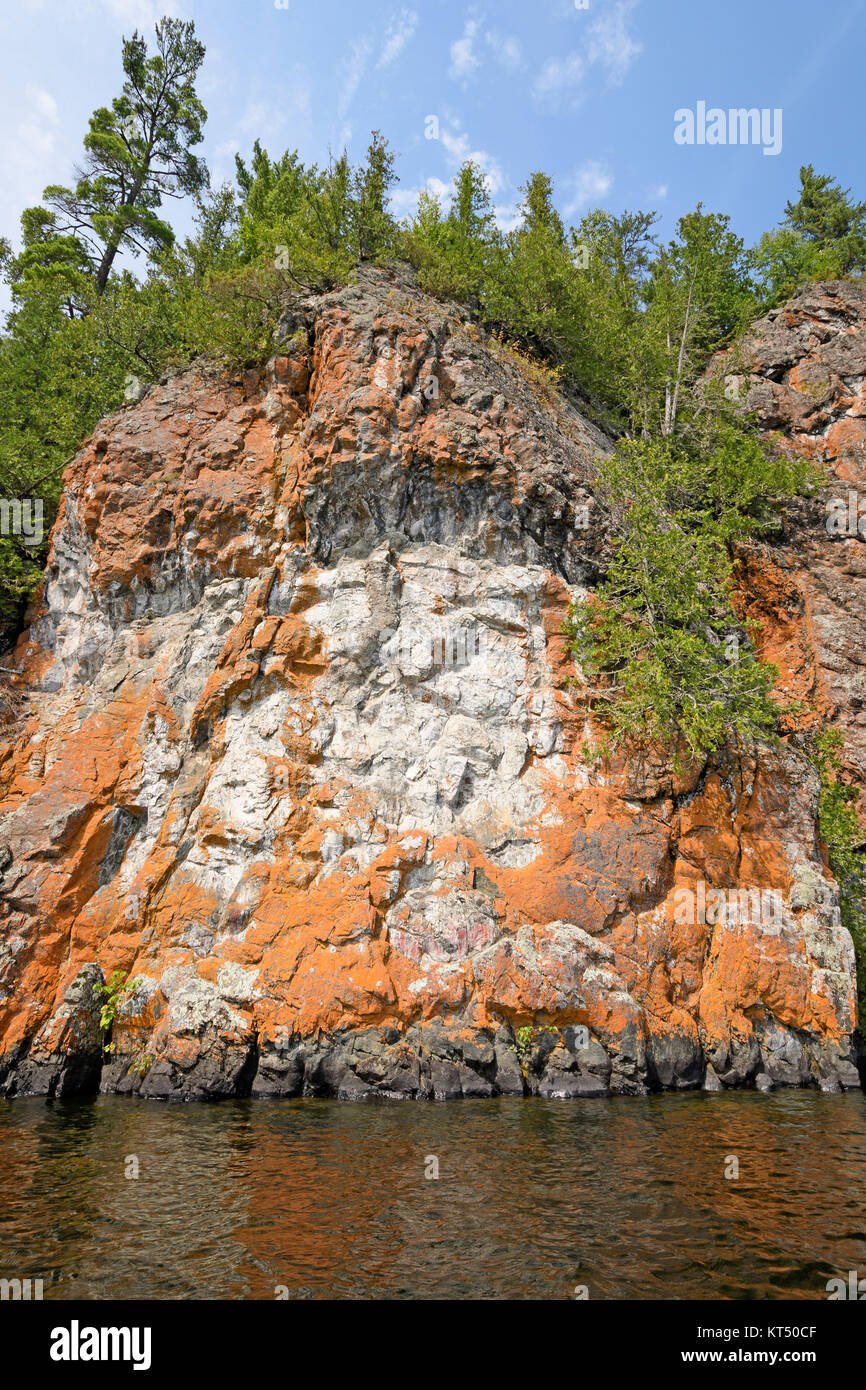 Lichen Colored Cliffs in the Wilderness Stock Photo - Alamy