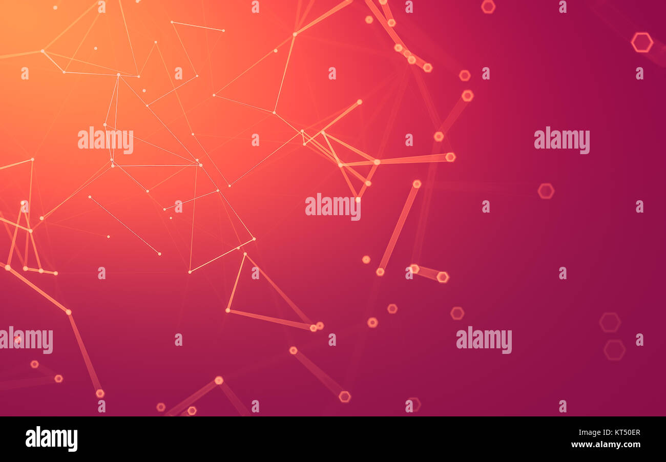 Abstract polygonal space low poly dark background, 3d rendering Stock ...