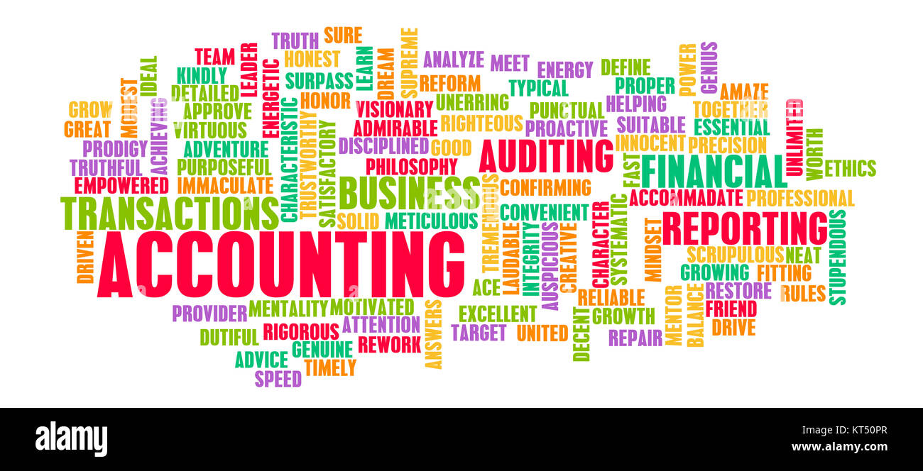 Accounting Word Cloud Concept Stock Photo - Alamy