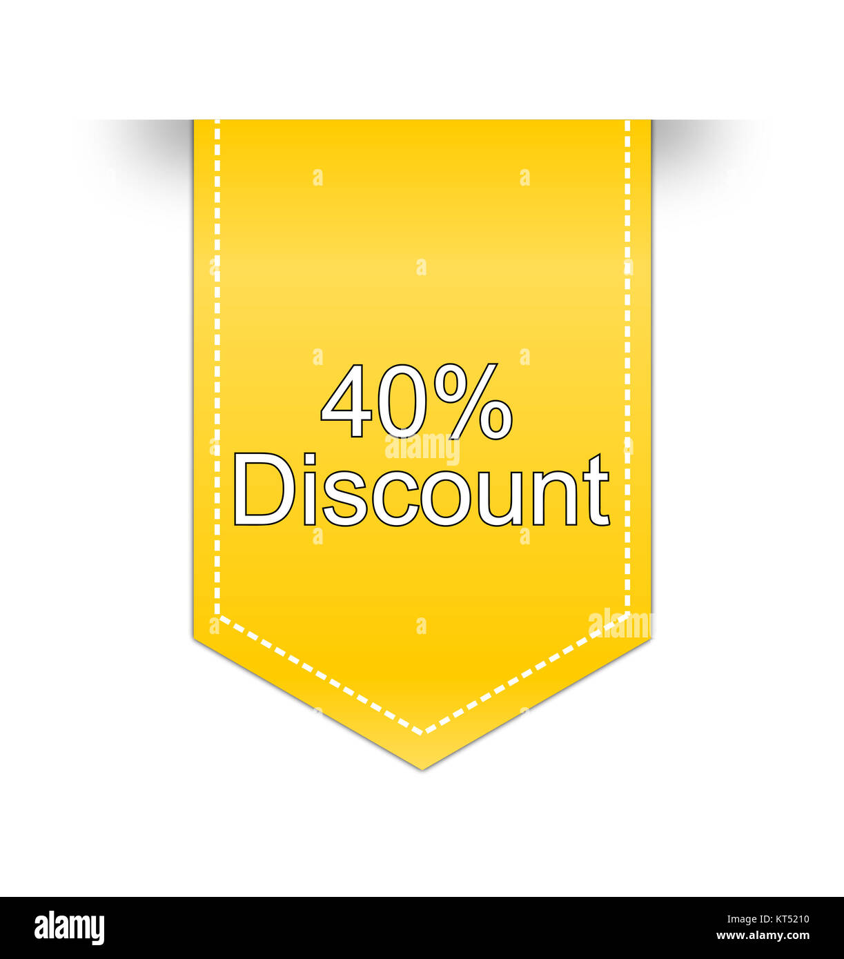 yellow 40% Discount label - illustration Stock Photo - Alamy