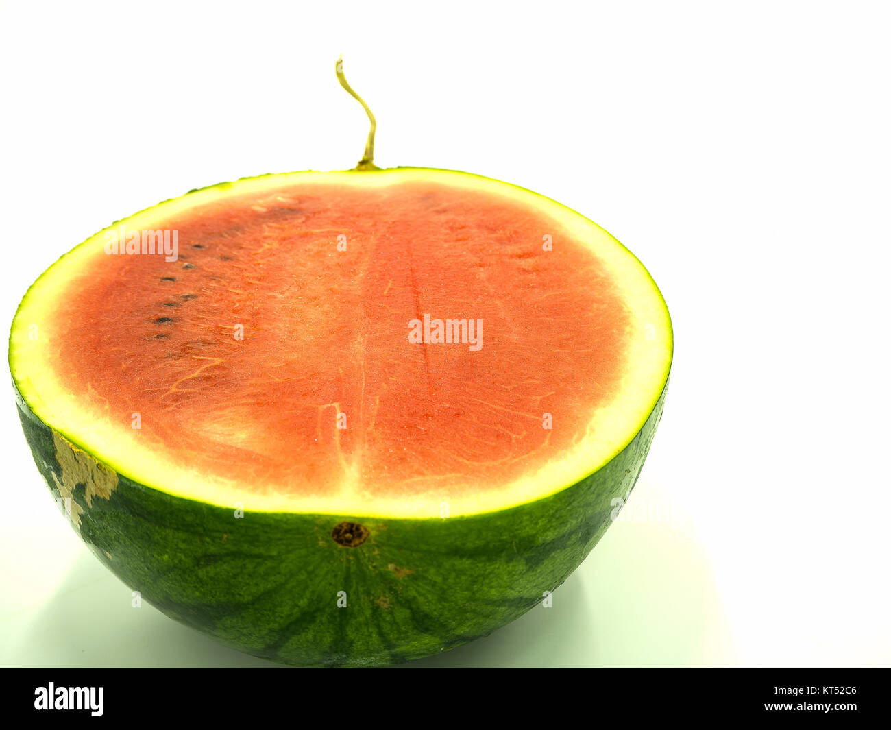 Half of watermelon on isolated white background Stock Photo - Alamy