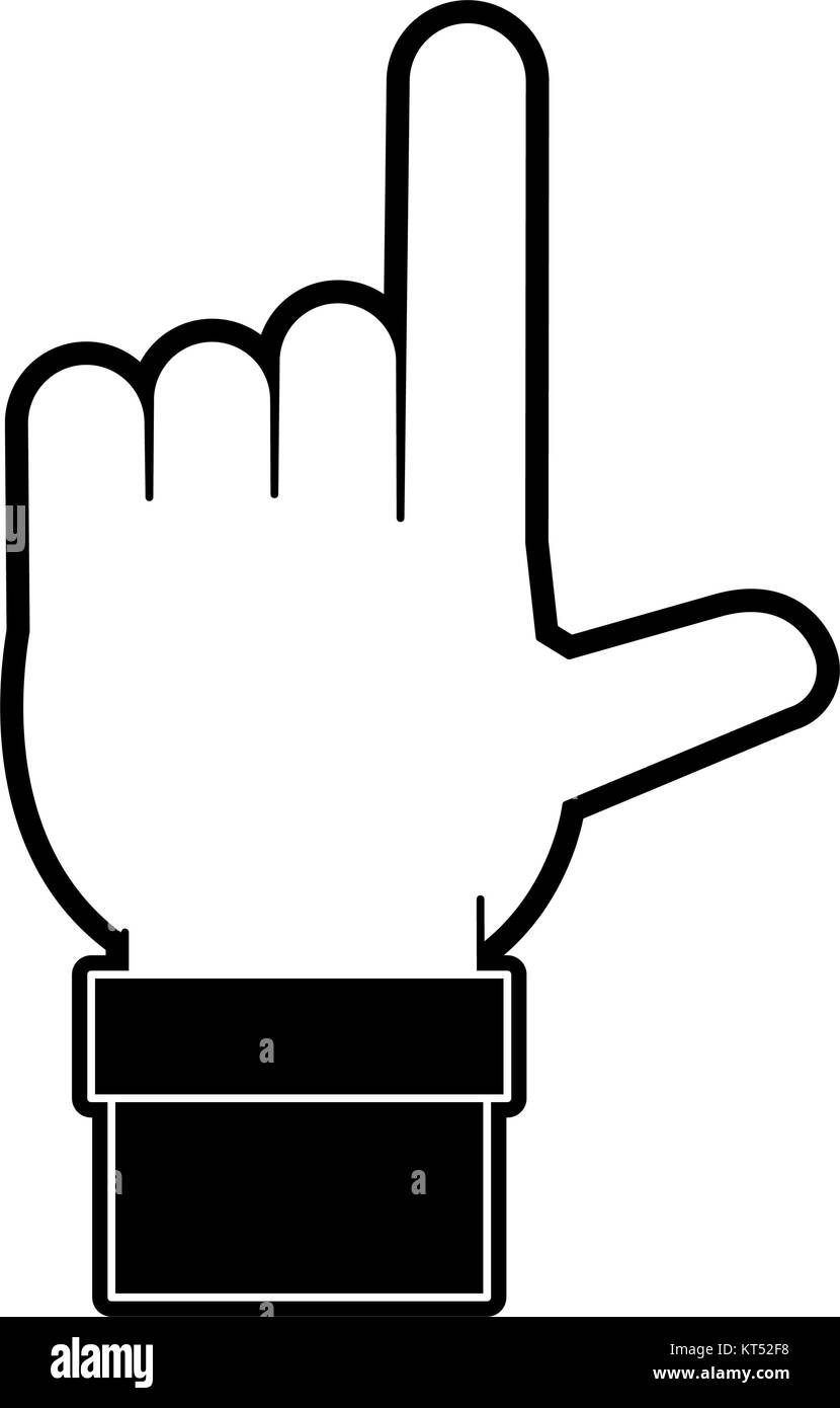 Hand pointing symbol Stock Vector Image & Art - Alamy