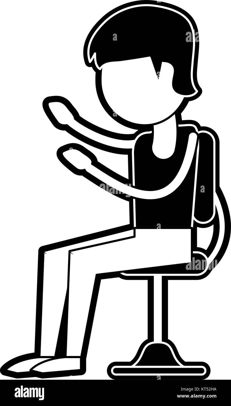 Man seated on chair cartoon Stock Vector Image & Art - Alamy