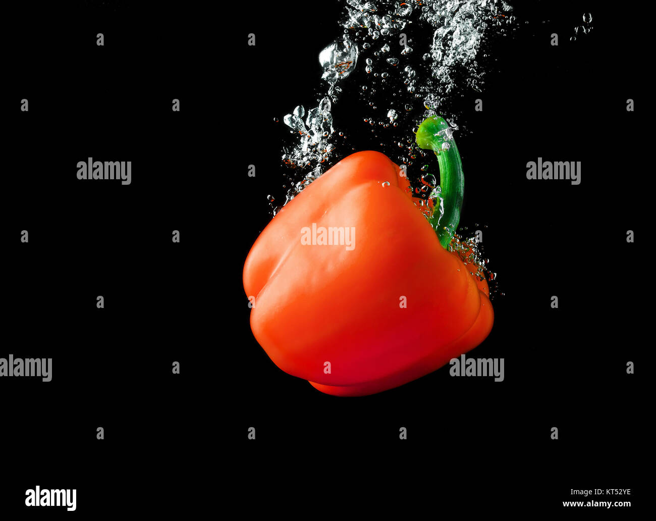 Sweet peppers falling water in hi-res stock photography and images - Alamy