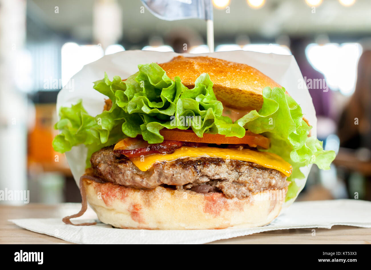 tasty beef burger Stock Photo - Alamy